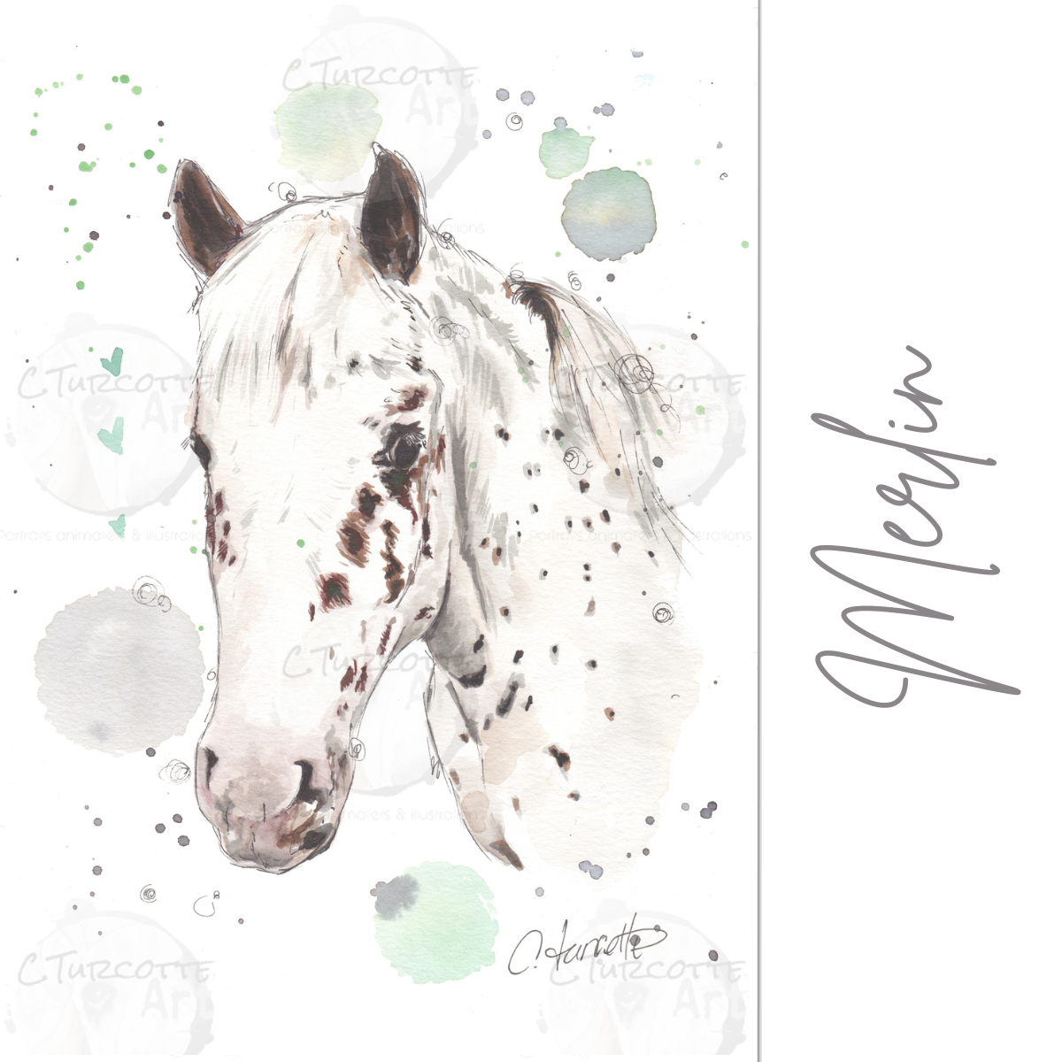 Carte de sympathie, magique Merlin | C.Turcotte Art